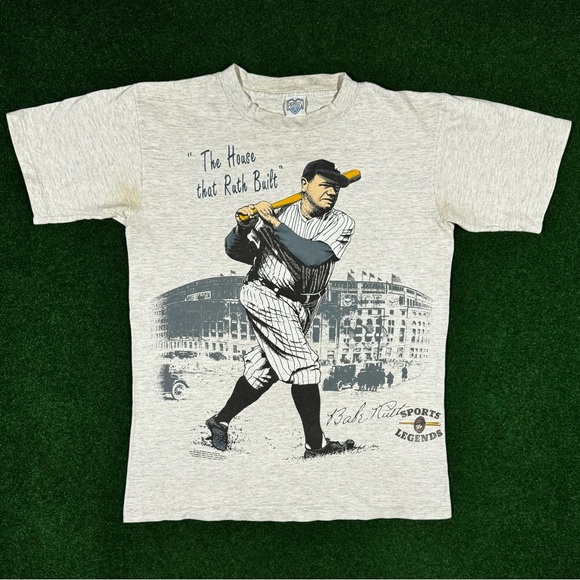 printees | Shirts | Vintage 991 Babe Ruth Mega Print Tshirt | Poshmark
